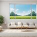 Window View Nature Wall Art – Green Landscape Printable Poster, Fake ...
