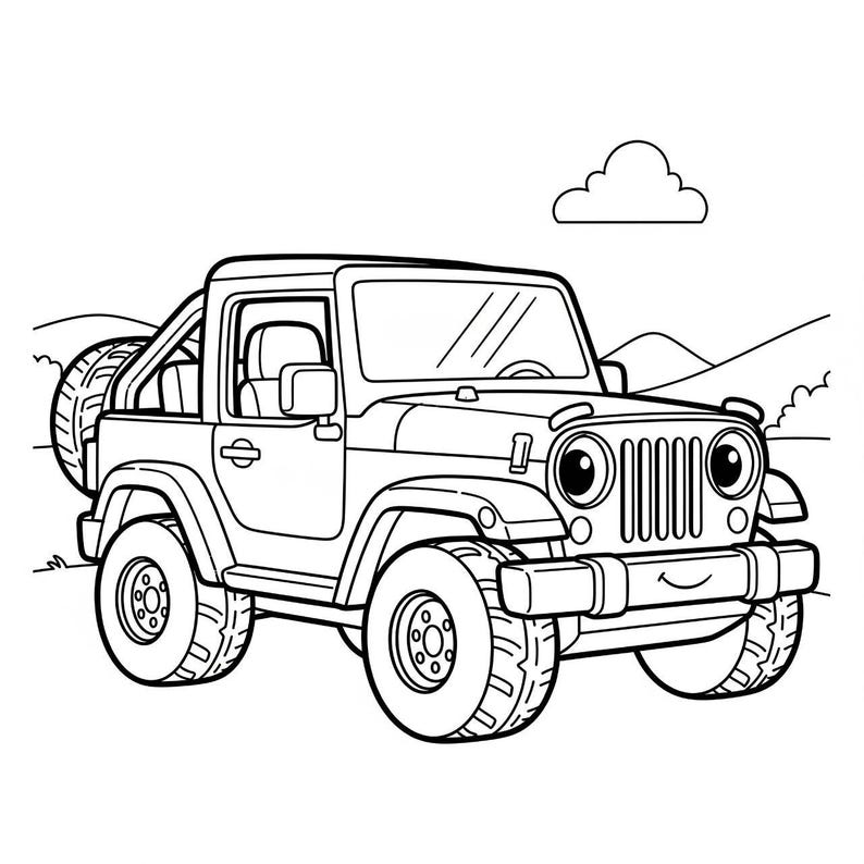 Ars and Trucks Coloring Pages for Boys – Printable Vehicle Activity ...