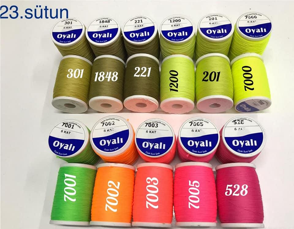 Oyalı Artificial Silk Thread for Embroidery 50g - 4ply - 6ply - 9ply ...