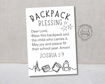 Backpack Blessing Backpack Blessing Tags Backpack Tag Backpack Tags ...
