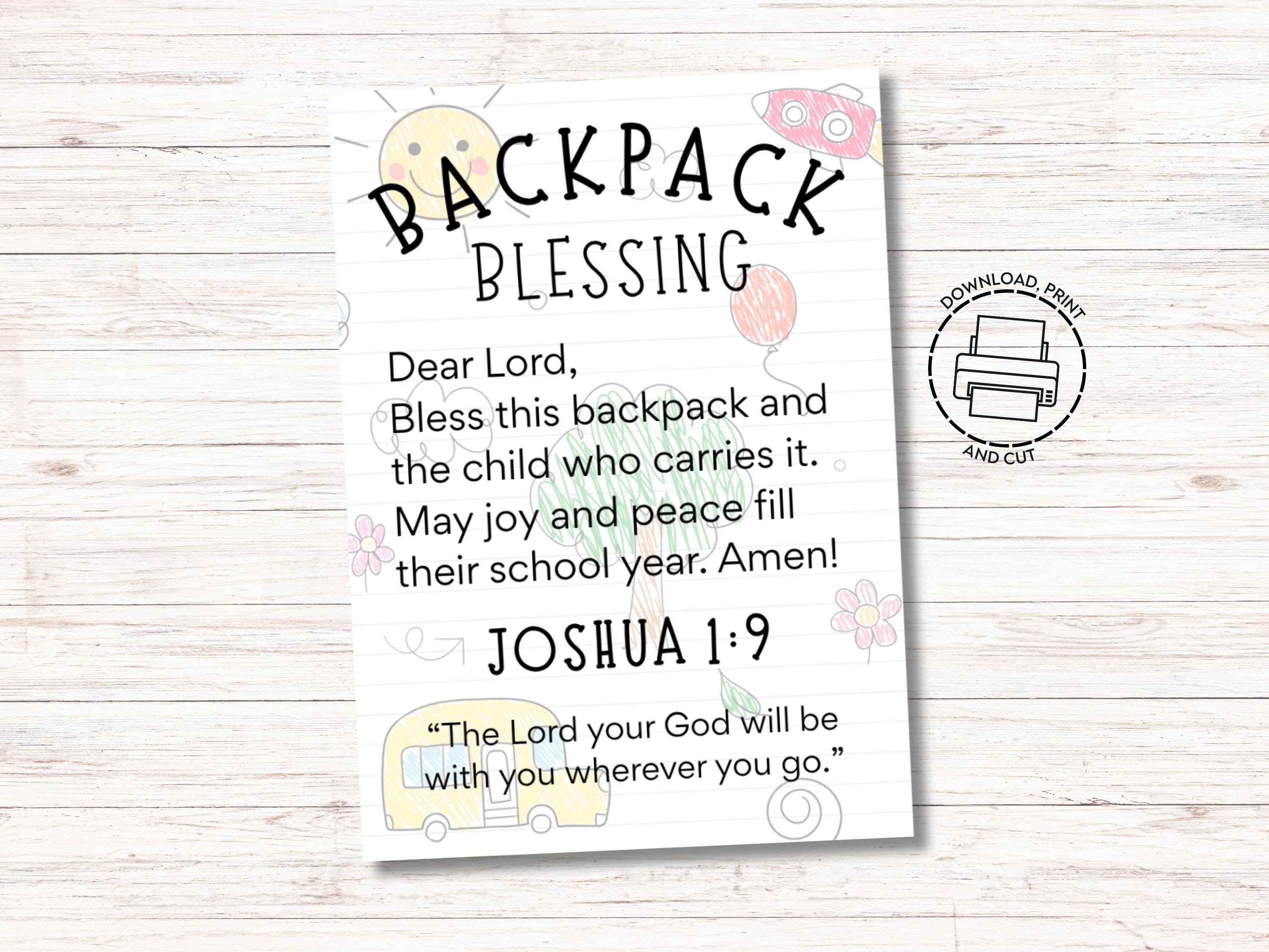 Backpack Blessing Backpack Blessing Tags Backpack Tag Backpack Tags ...