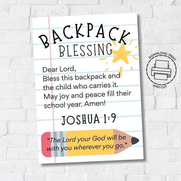 Backpack Blessing - Etsy