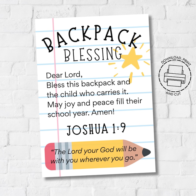 Backpack Blessing - Etsy