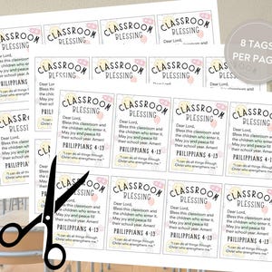 Printable Classroom Blessing Tag First Day of School Teacher Prayer ...