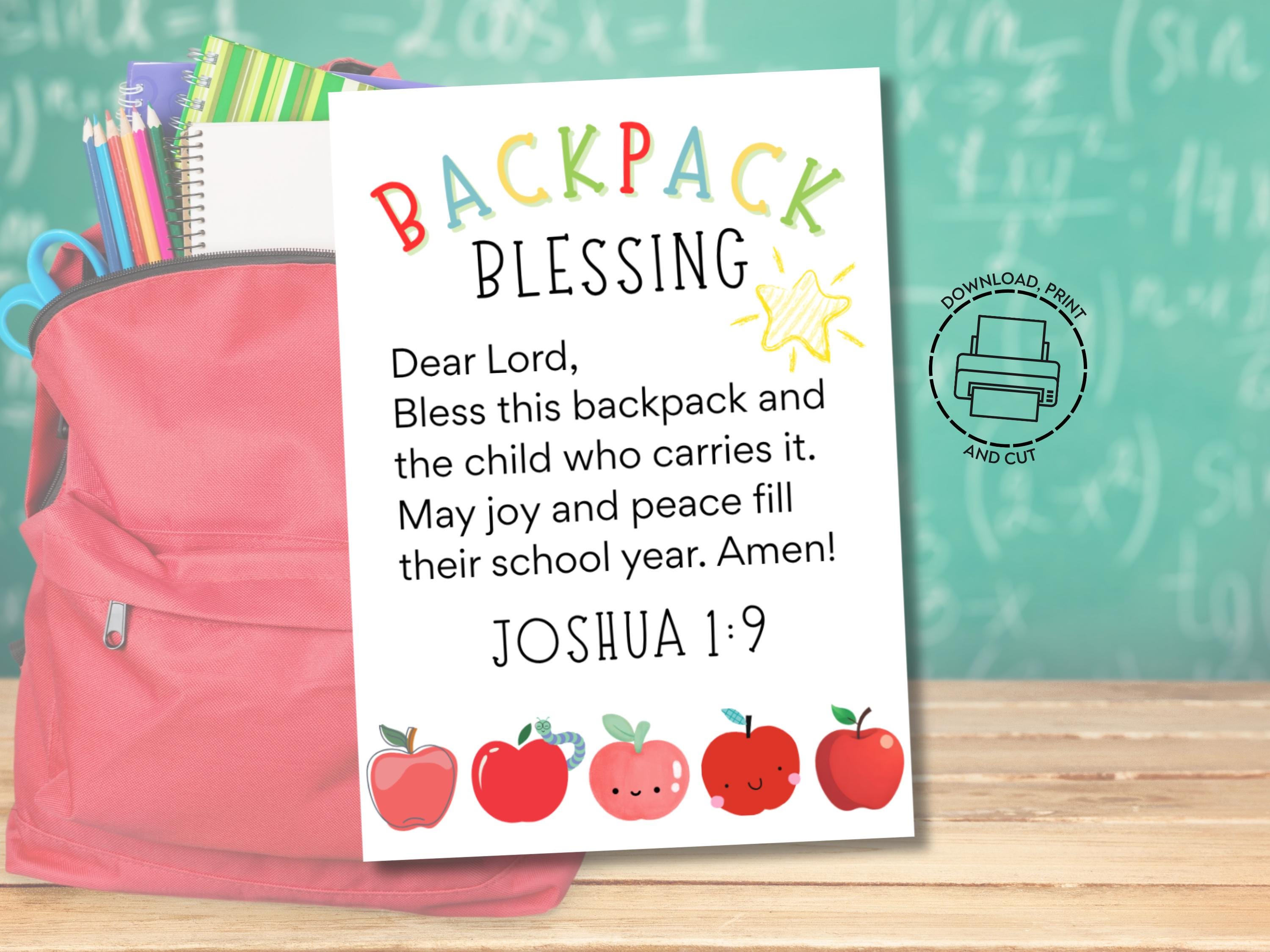 Backpack Blessing Backpack Blessing Tags Backpack Tag Backpack Tags ...