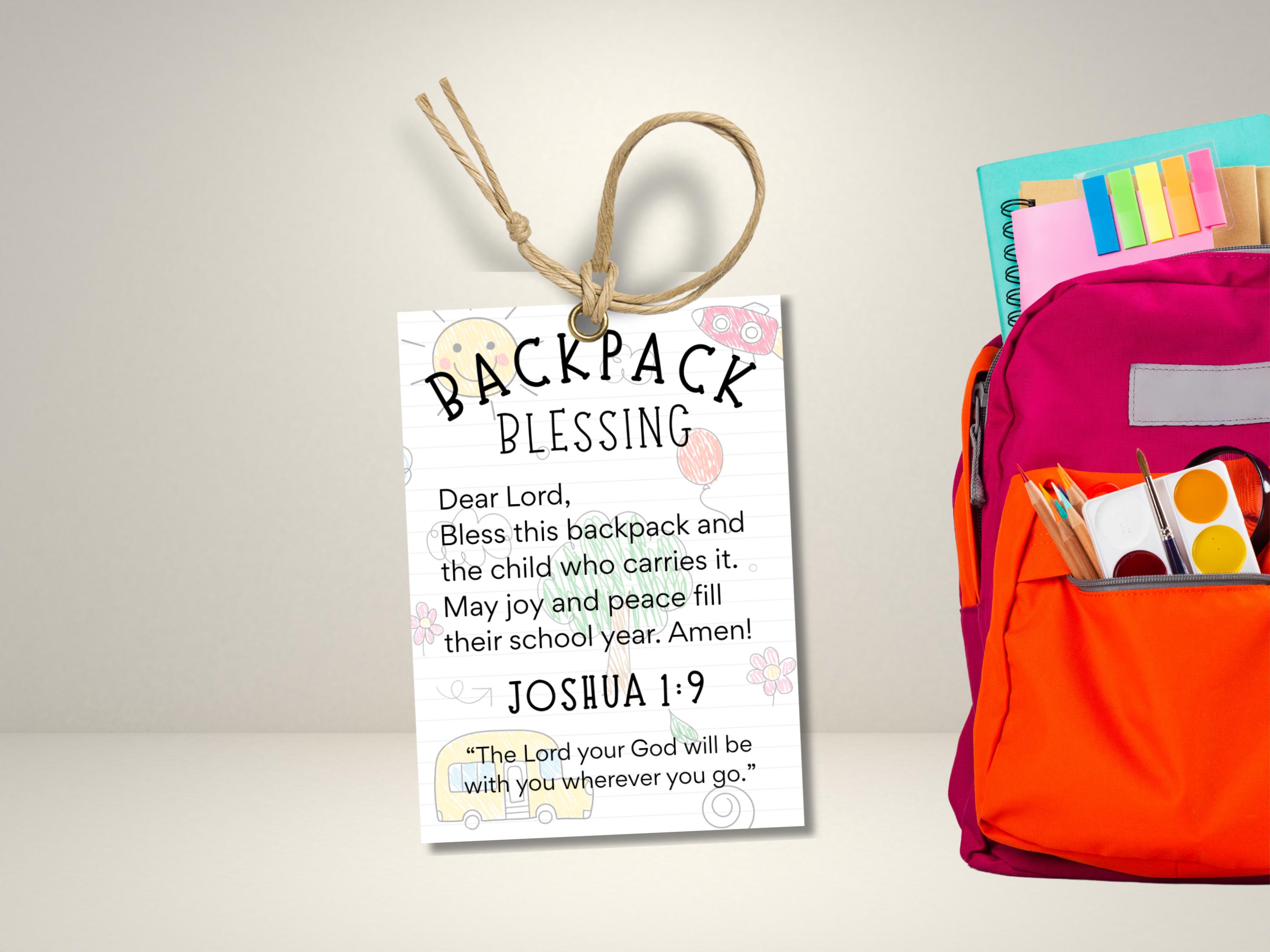 Backpack Blessing Backpack Blessing Tags Backpack Tag Backpack Tags ...