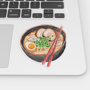 Japanese Ramen Vinyl Sticker, Japanese Ramen Sticker, Ramen Noodles ...