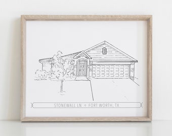 Custom Home Portrait House Drawing Personalized Home | Etsy