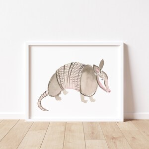 Armadillo Print Armadillo Wall Art Armadillo Poster Texas - Etsy
