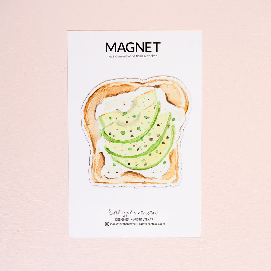 Avocado Toast Vinyl Magnet, Avocado Fridge Magnet, Refrigerator Magnets ...