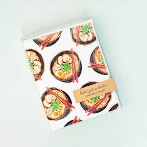 Ramen Note Card Set, Ramen Noodle Greeting Cards, Asian Noodles ...