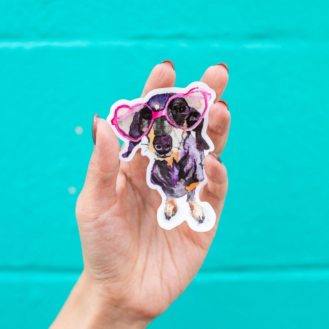 Dachshund Sticker, Wiener Dog Sticker, Weenie Dog Decal, Wiener Dog ...