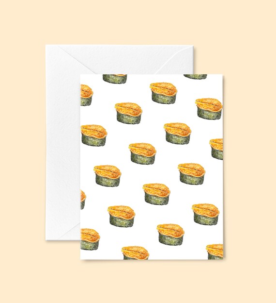 Sushi Greeting Card Cute Sushi Card Sushi Birthday Card | Etsy