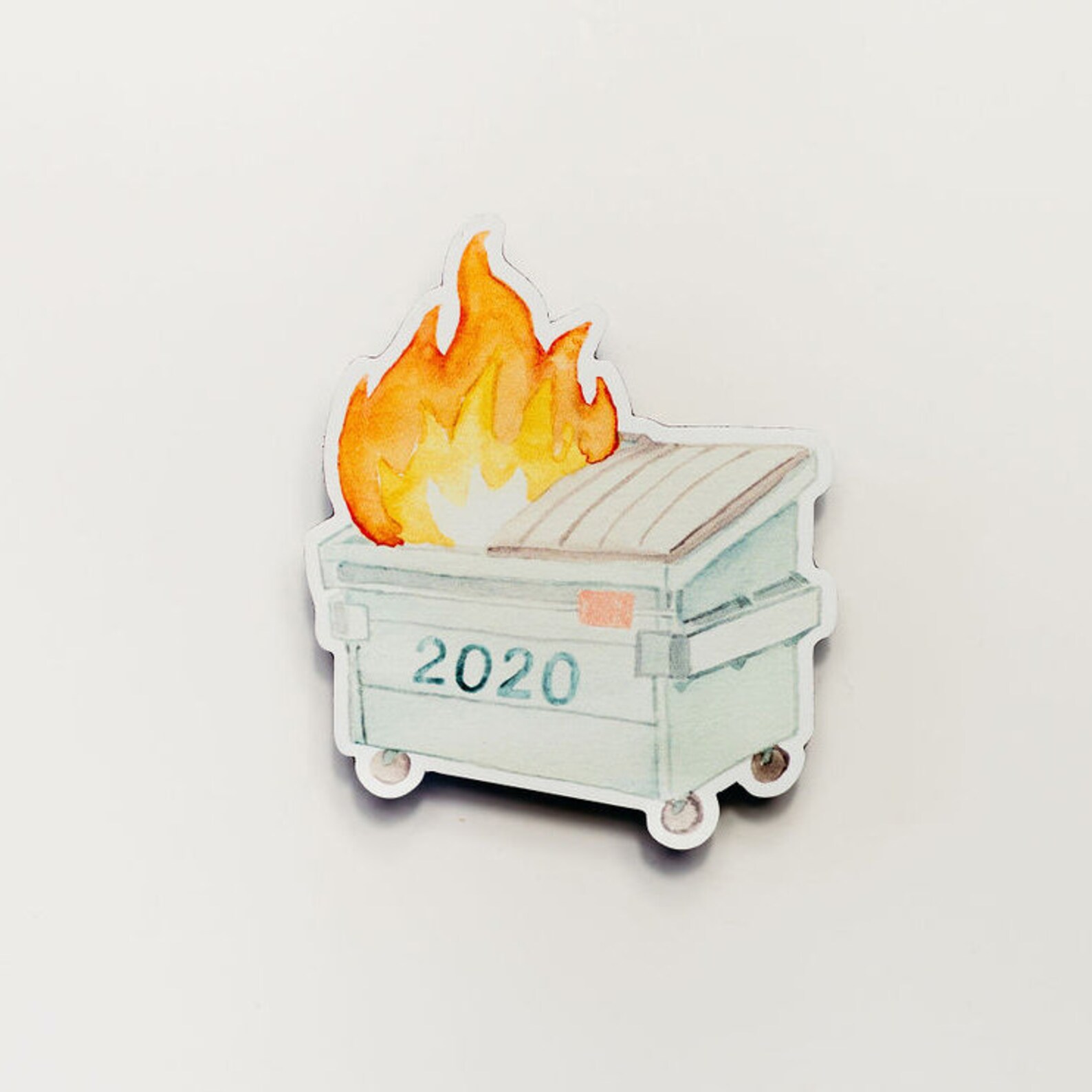 2020 Dumpster Fire Vinyl Sticker Cute Dumpster Fire Sticker | Etsy