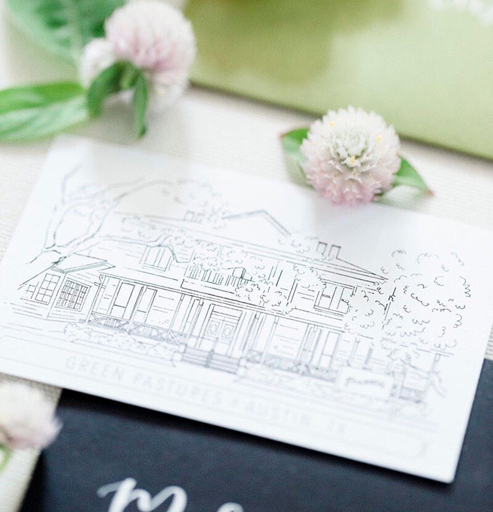 Custom Home Portrait, House Drawing, Personalized Home Illustration ...