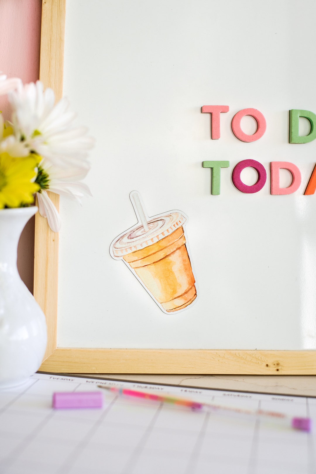 Coffee Vinyl Magnet, Iced Coffee Fridge Magnet, Coffee Food Magnets - Etsy