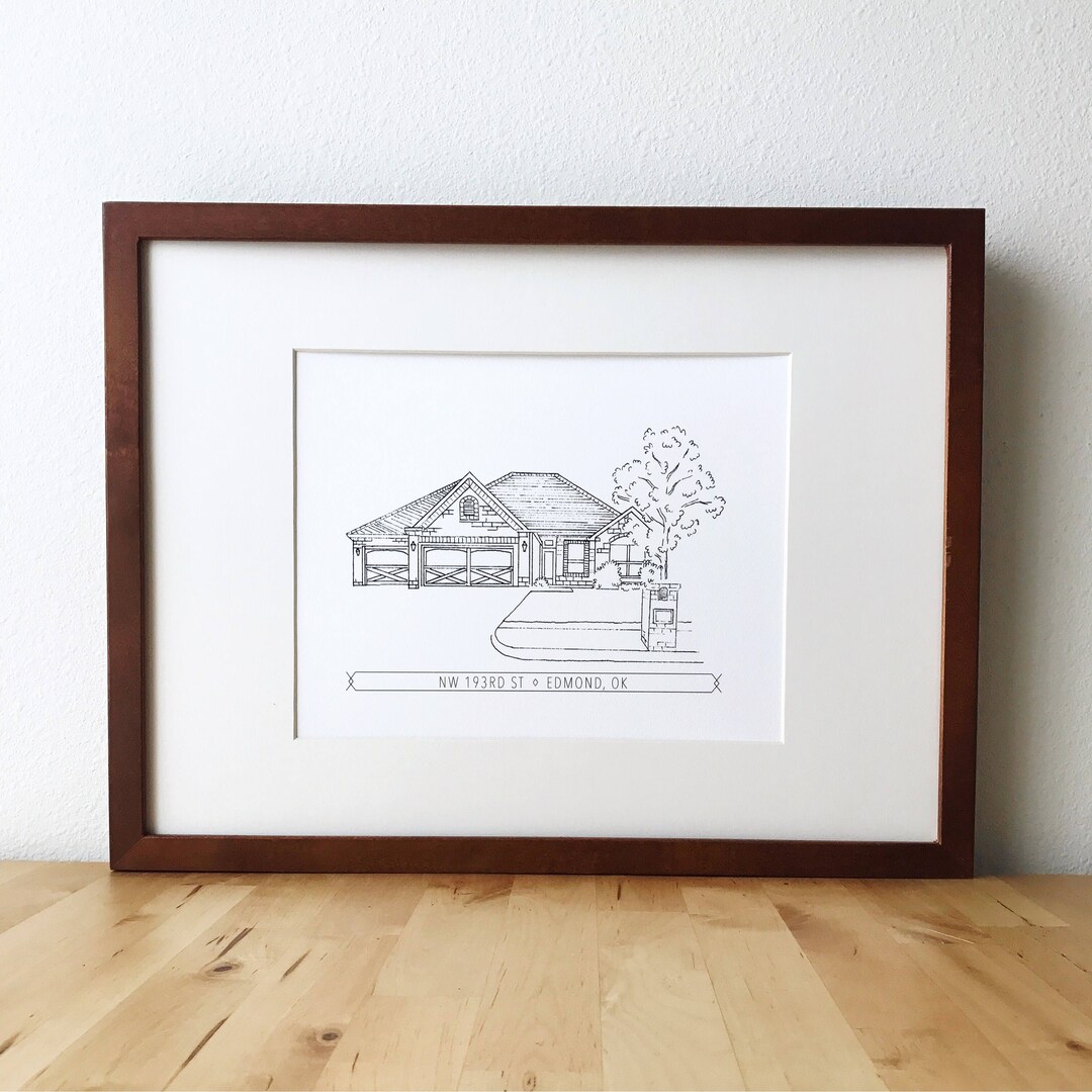 Custom Home Portrait, House Drawing, Personalized Home Illustration ...