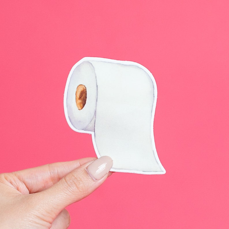 Toilet Paper Vinyl Sticker, Funny Quarantine Gift, Social Distancing ...