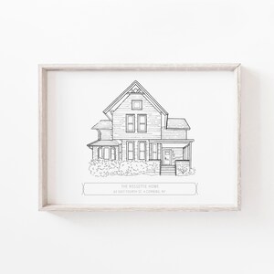 Custom Home Portrait, House Drawing, Personalized Home Illustration ...