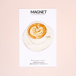 Coffee Latte Magnet, Coffee Fridge Magnet, Coffee Refrigerator Magnet ...
