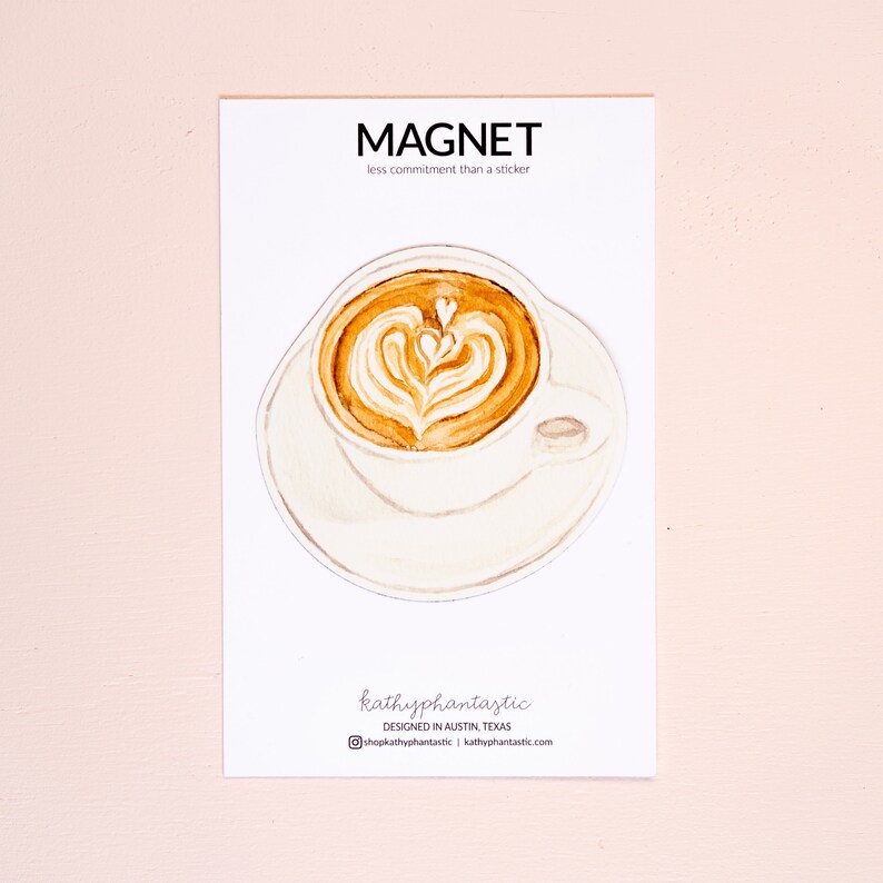 Coffee Latte Magnet Coffee Fridge Magnet Coffee Refrigerator | Etsy