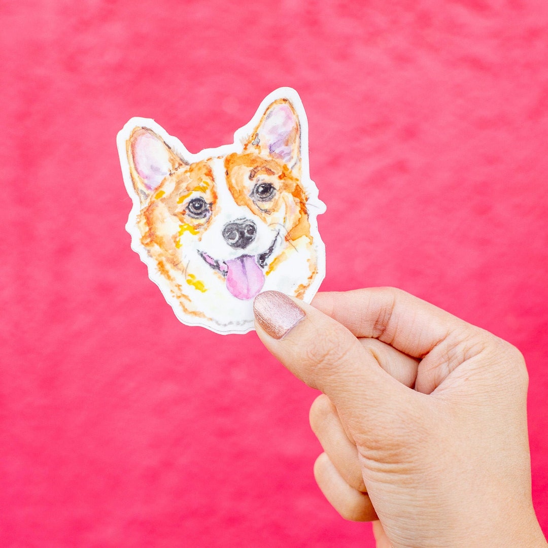 Corgi Sticker, Corgi Die Cut Vinyl Sticker, Pembroke Corgi Sticker ...