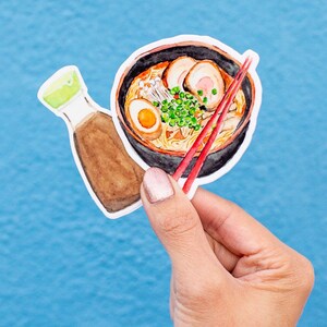 Japanese Ramen Vinyl Sticker, Japanese Ramen Sticker, Ramen Noodles ...