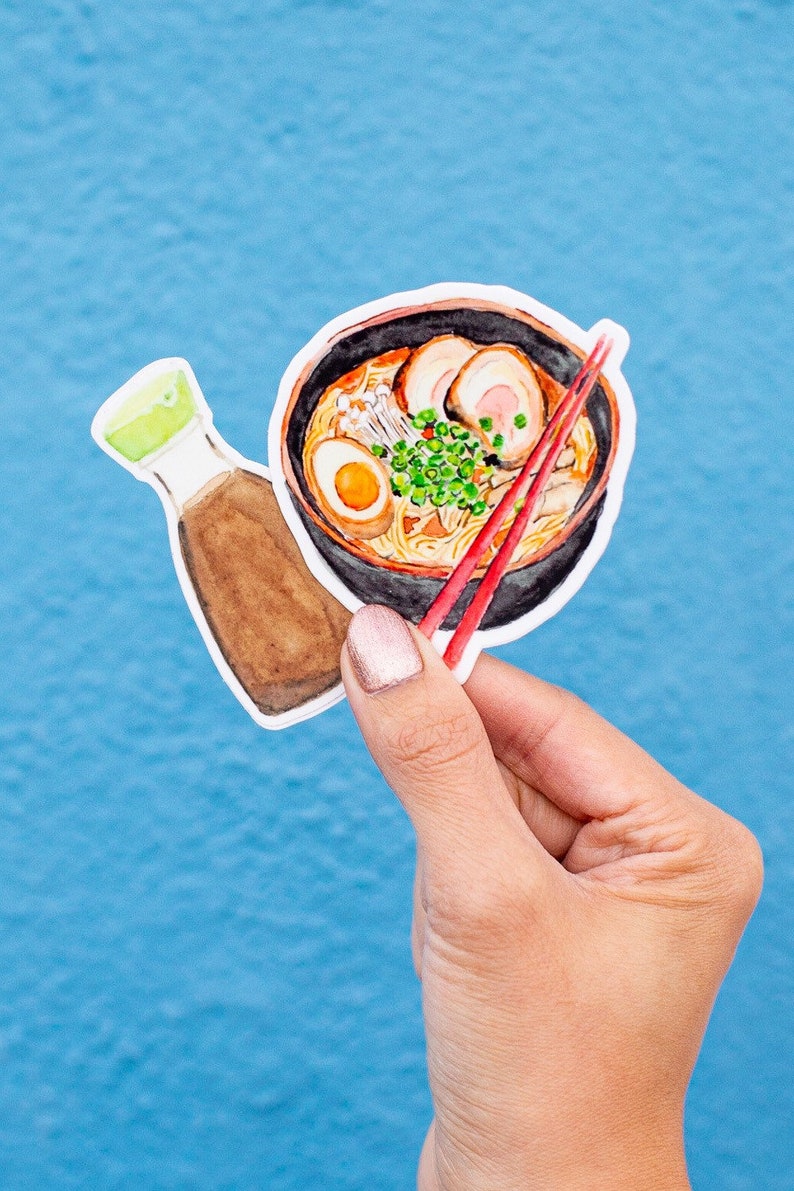 Japanese Ramen Vinyl Sticker Japanese Ramen Sticker Ramen - Etsy
