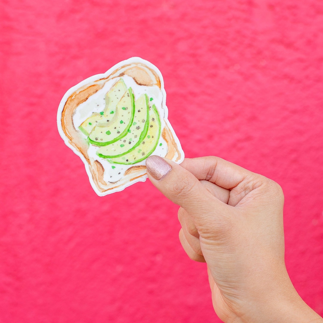 Avocado Toast Vinyl Sticker, Breakfast Sticker, Avocado Decal, Foodie ...