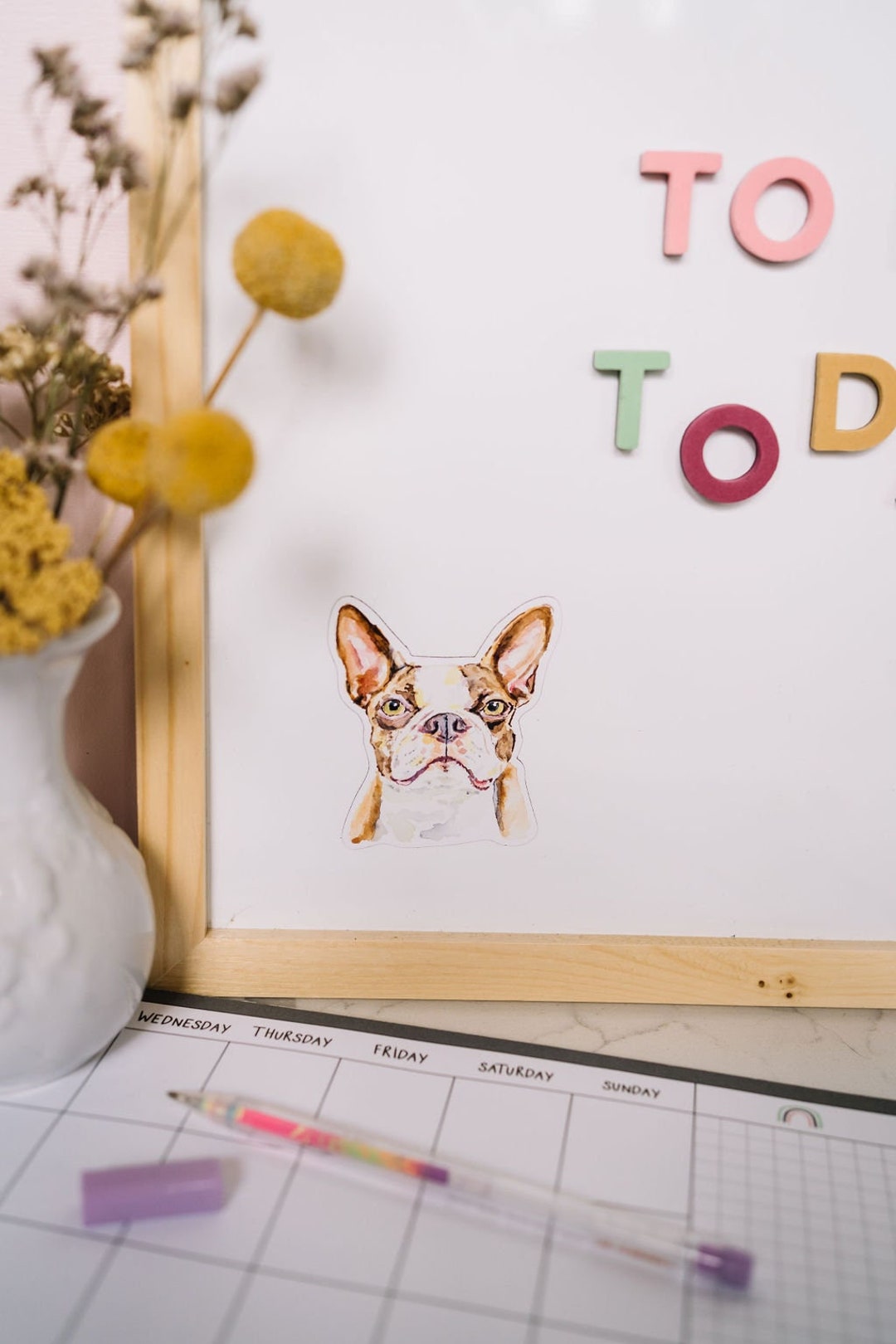 Boston Terrier Refrigerator Magnet, Boston Car Magnet, Boston Dog ...