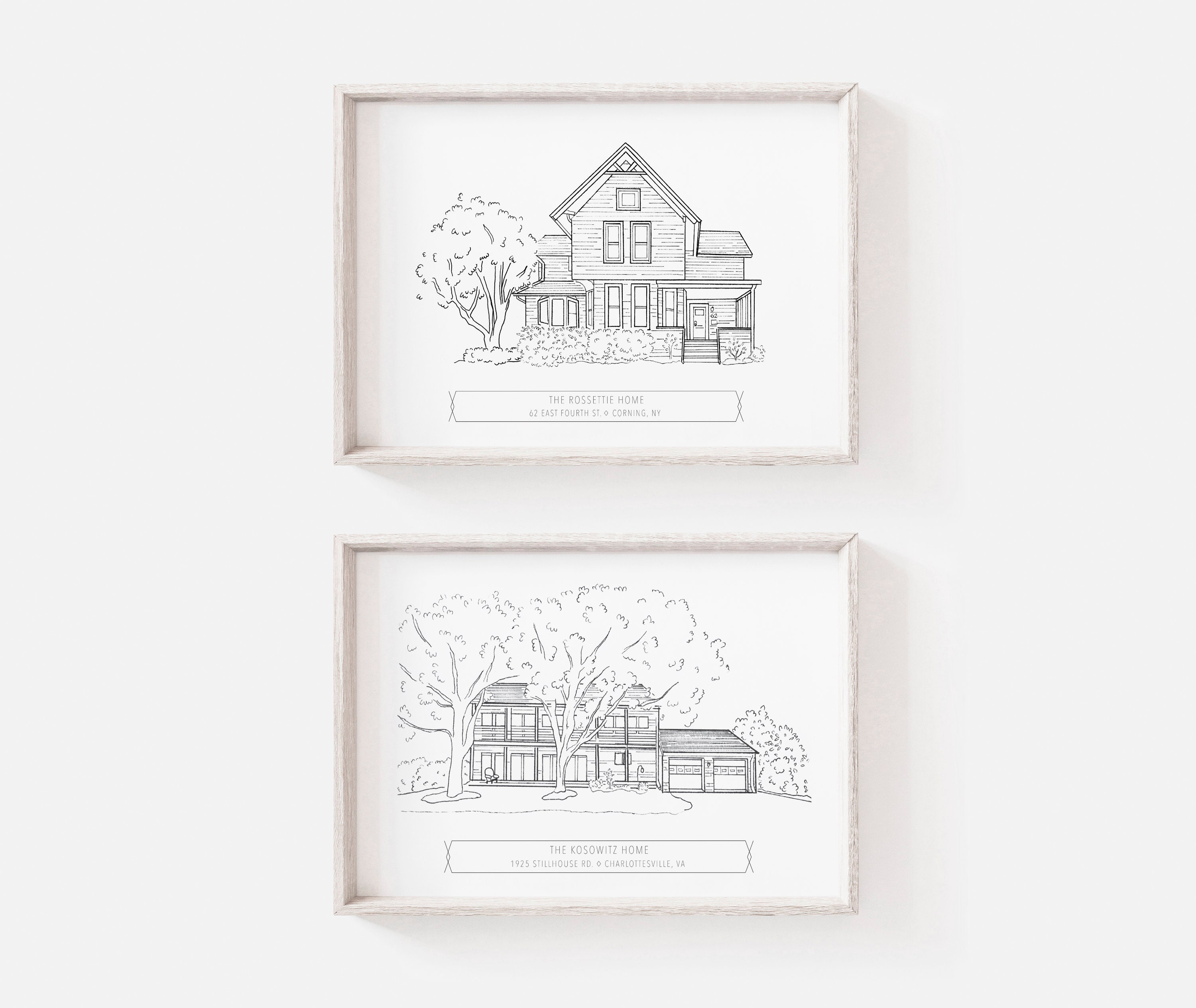 Custom House Illustration House Portrait Custom House | Etsy