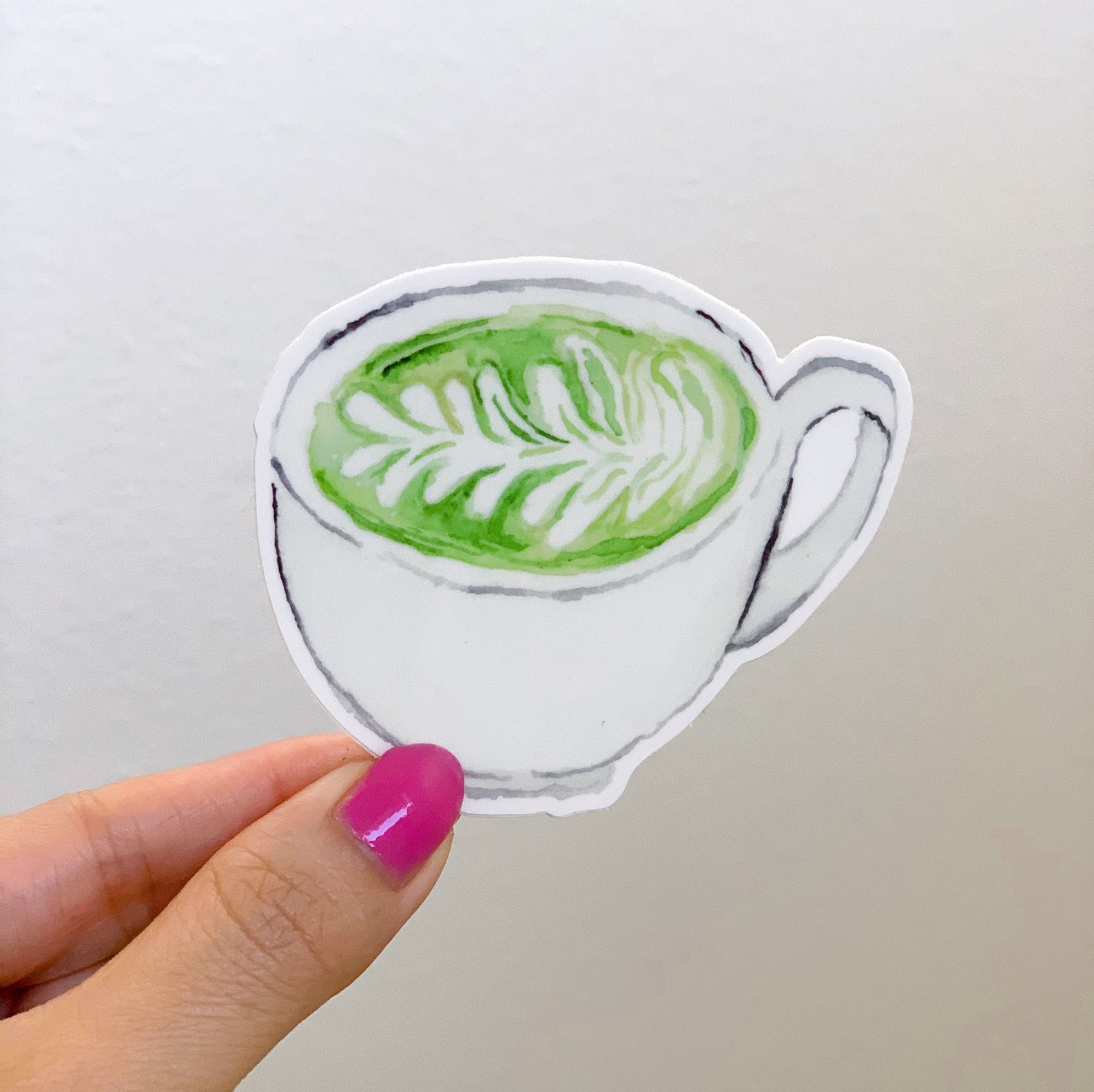 Matcha Latte Vinyl Sticker Matcha Green Tea Matcha - Etsy