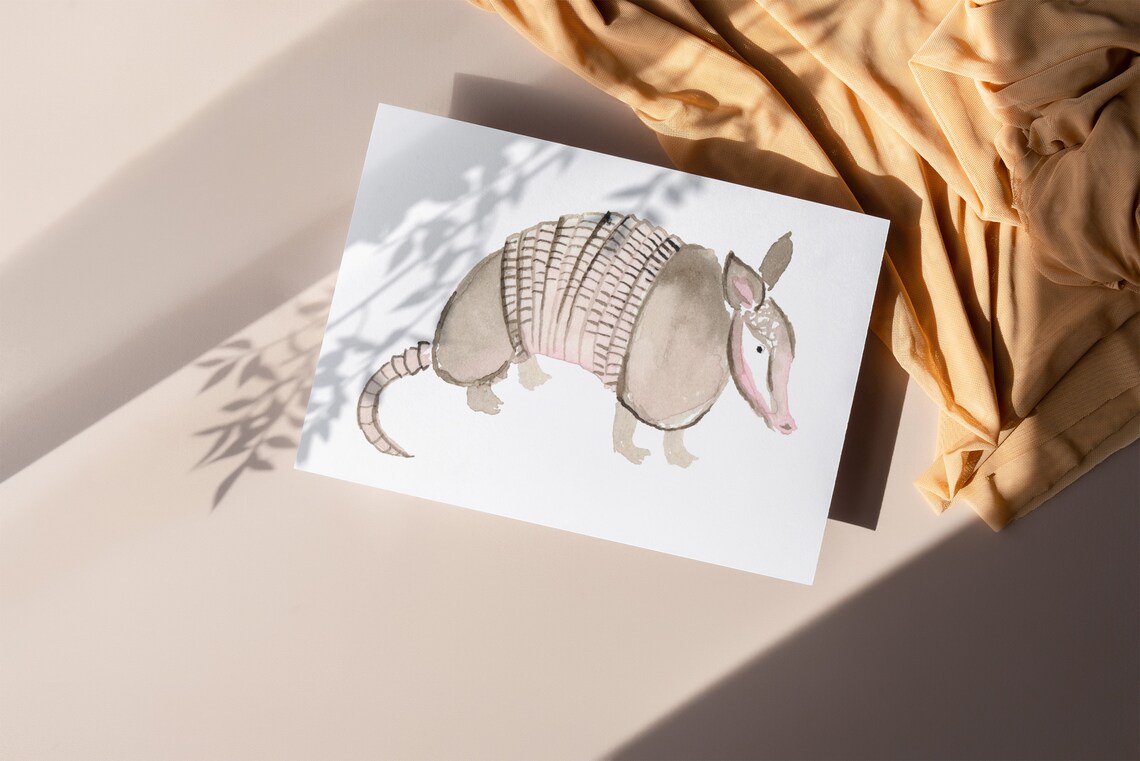 Armadillo Print Armadillo Wall Art Armadillo Poster Texas - Etsy