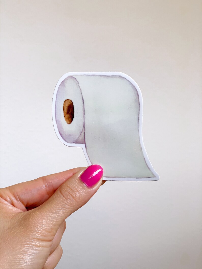 Toilet Paper Vinyl Sticker, Funny Quarantine Gift, Social Distancing ...