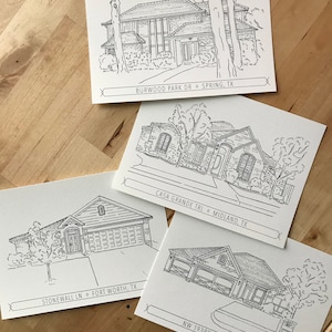 House Drawing, Custom House Drawing, Housewarming Gift, House Portrait ...