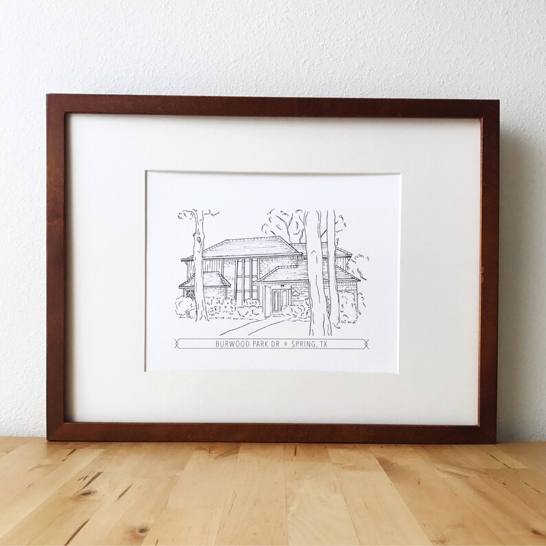 Custom Home Portrait, House Drawing, Personalized Home Illustration ...