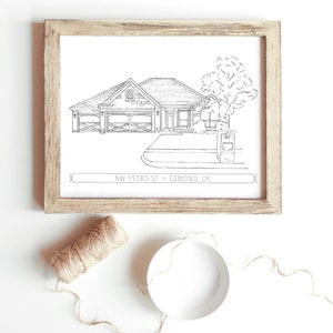 Custom Home Portrait, House Drawing, Personalized Home Illustration ...