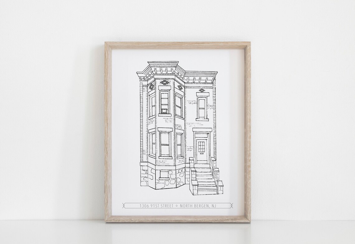 Custom House Illustration, House Portrait, Custom House Drawing, First ...