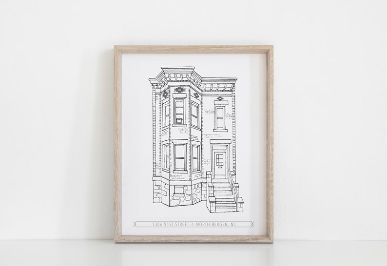 Custom Home Portrait, House Drawing, 8x10 Personalized Home ...