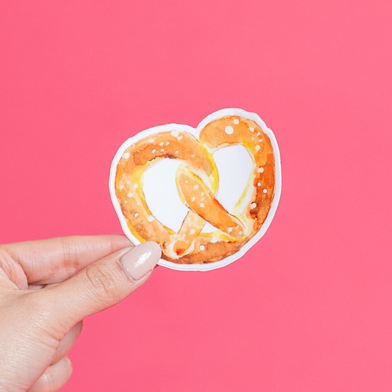 Pretzel Vinyl Sticker Junk Food Stickers New York Decal | Etsy