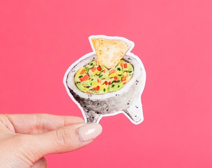 Guacamole Vinyl Sticker, Chips and Guac Sticker, Avocado Decal, Foodie ...