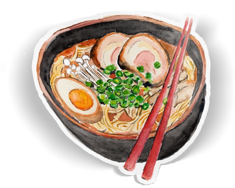 Japanese Ramen Vinyl Sticker Japanese Ramen Sticker Ramen - Etsy