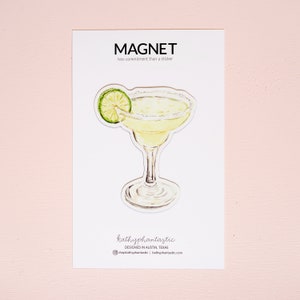 Margarita Magnet, Cocktail Fridge Magnet, Alcohol Refrigerator Magnet ...