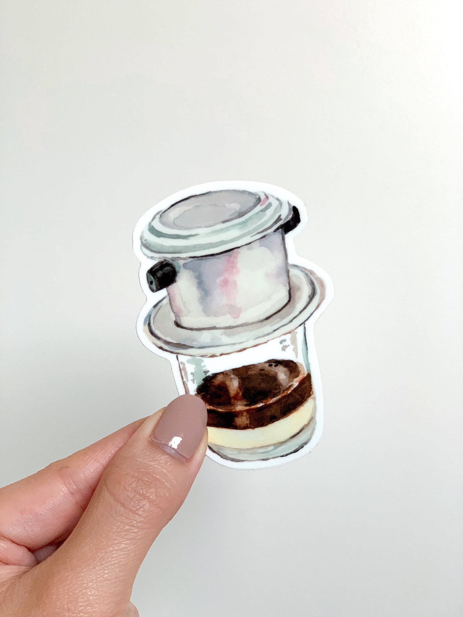 Vietnamese Coffee Vinyl Sticker Ca Phe Sua Da Cute Coffee - Etsy