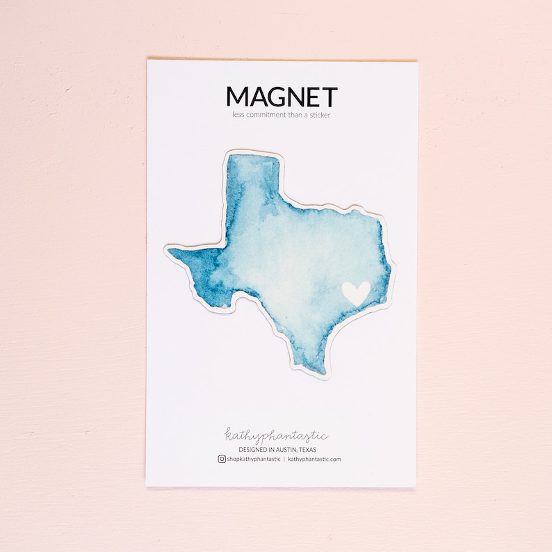 Texas Magnet Houston Texas Fridge Magnet Texas Map Magnet - Etsy