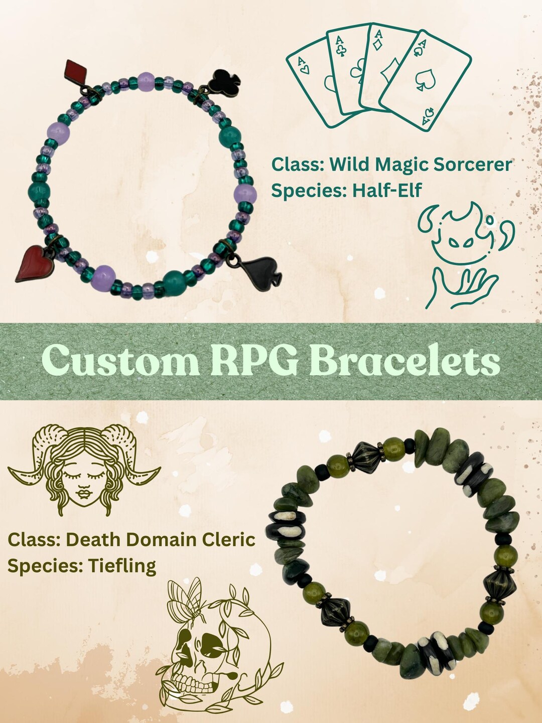 Custom RPG Character Bracelet - Etsy