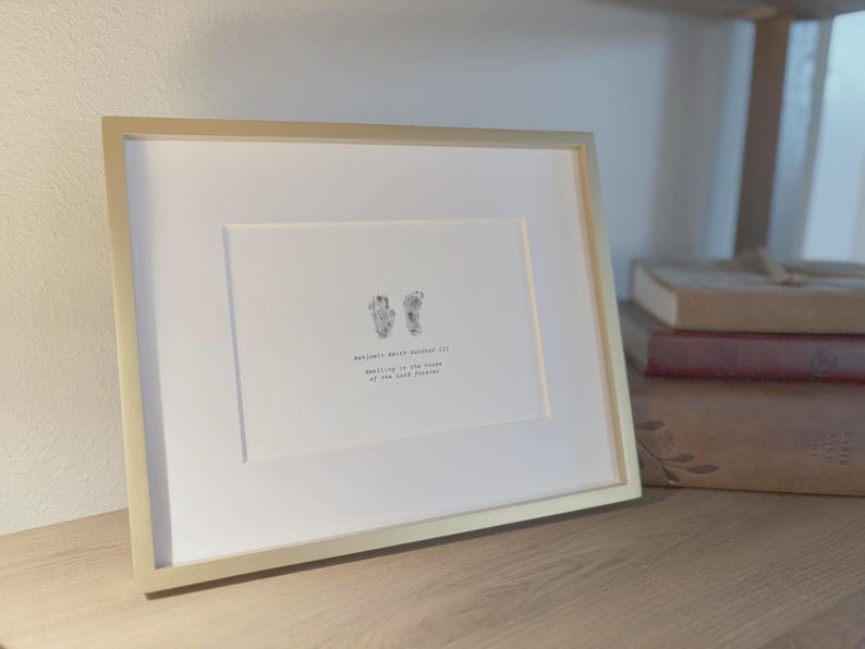Custom Handprint Footprint Memorial Print: Baby Loss Keepsake - Custom ...