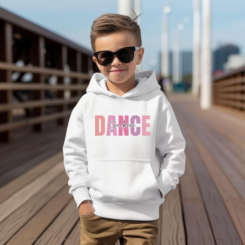 Custom Dance Sweatshirt Girls, Personalized Pink Crewneck for Kids ...