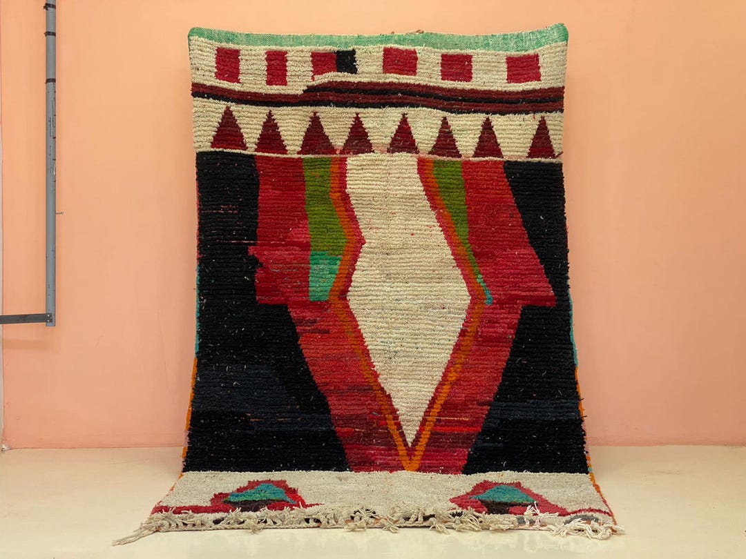 Moroccan Area Rug: Tribal Wool Pattern - Handmade and Sustainable - Etsy
