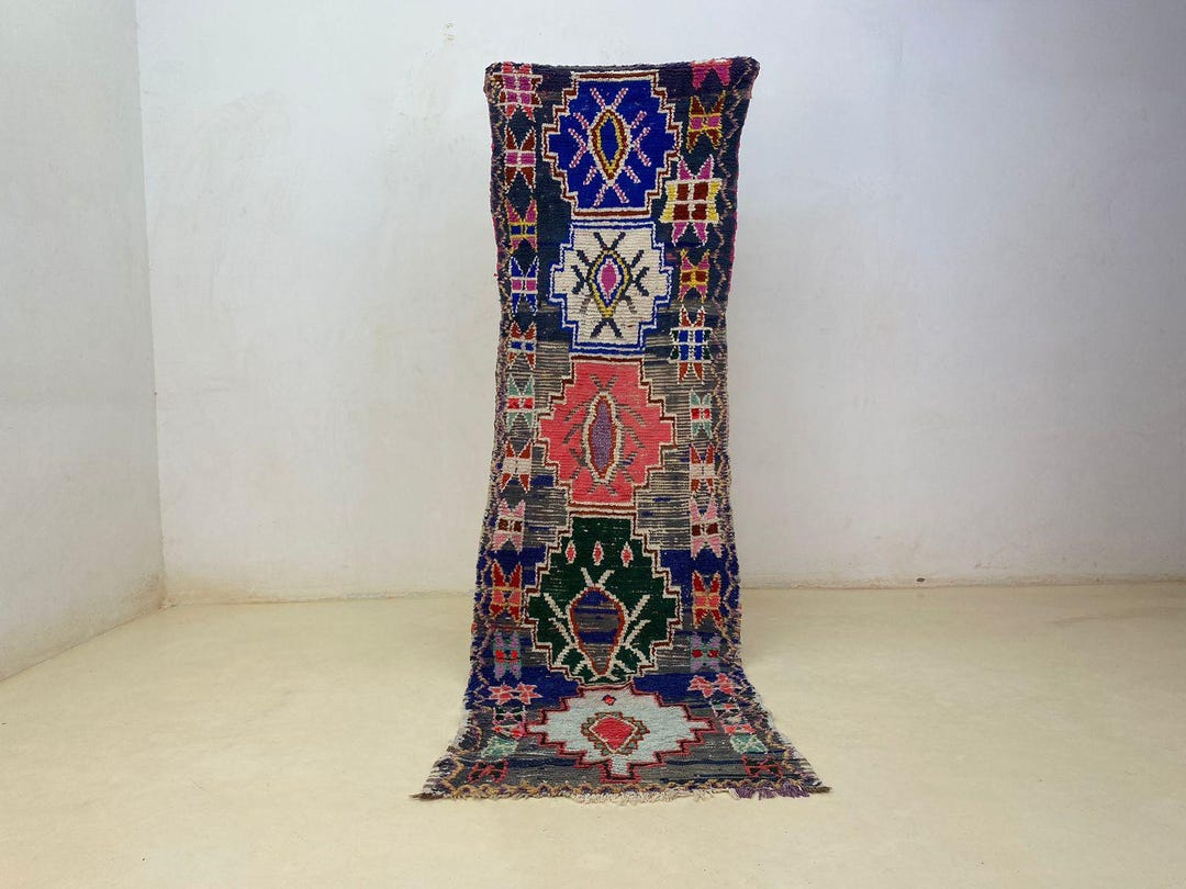 Moroccan Berber Runner Rug - Vibrant Wool, Narrow Corridor Fit - Etsy